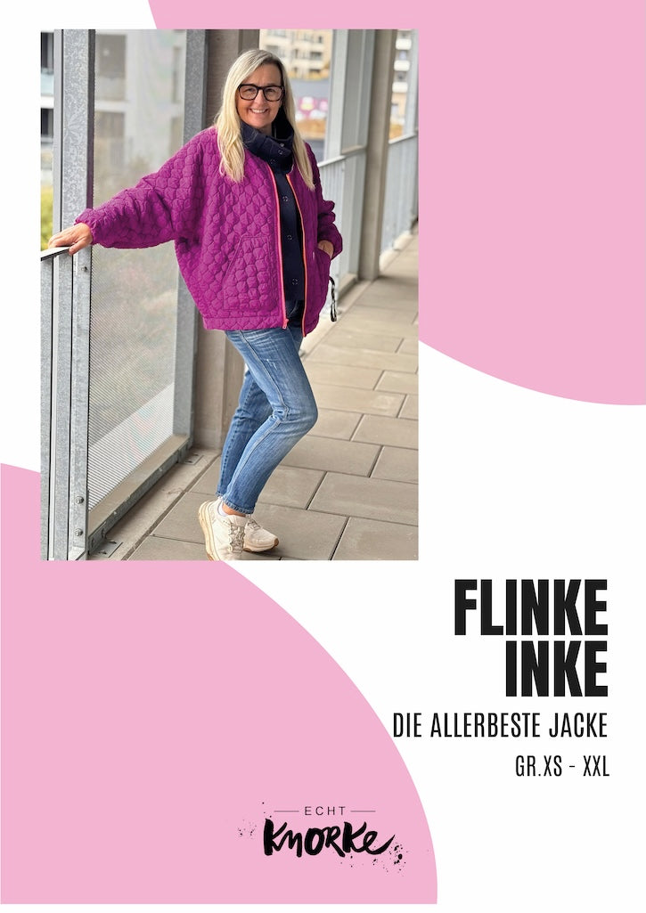 Die FLINKE INKE - eine weite Jacke | Schnittmuster – echt Knorke
